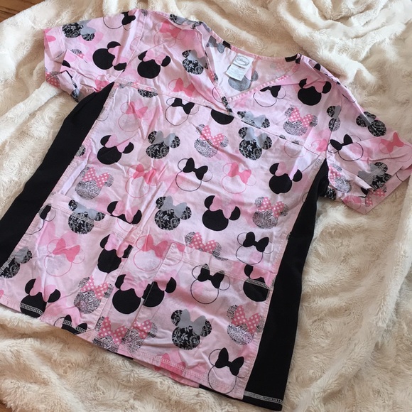 Cherokee | Tops | Womens Disney Minnie Mouse Scrub Top Size M | Poshmark